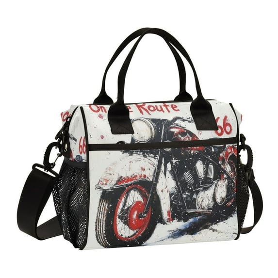 BZSMCE Lunch Bag Creative Oil Pattern Of Motorcycle Cooler bag with ...
