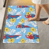 BZSMCE Macaw Tropical Leave Pattern Pattern 2-Piece Non-Slip Absorbent ...