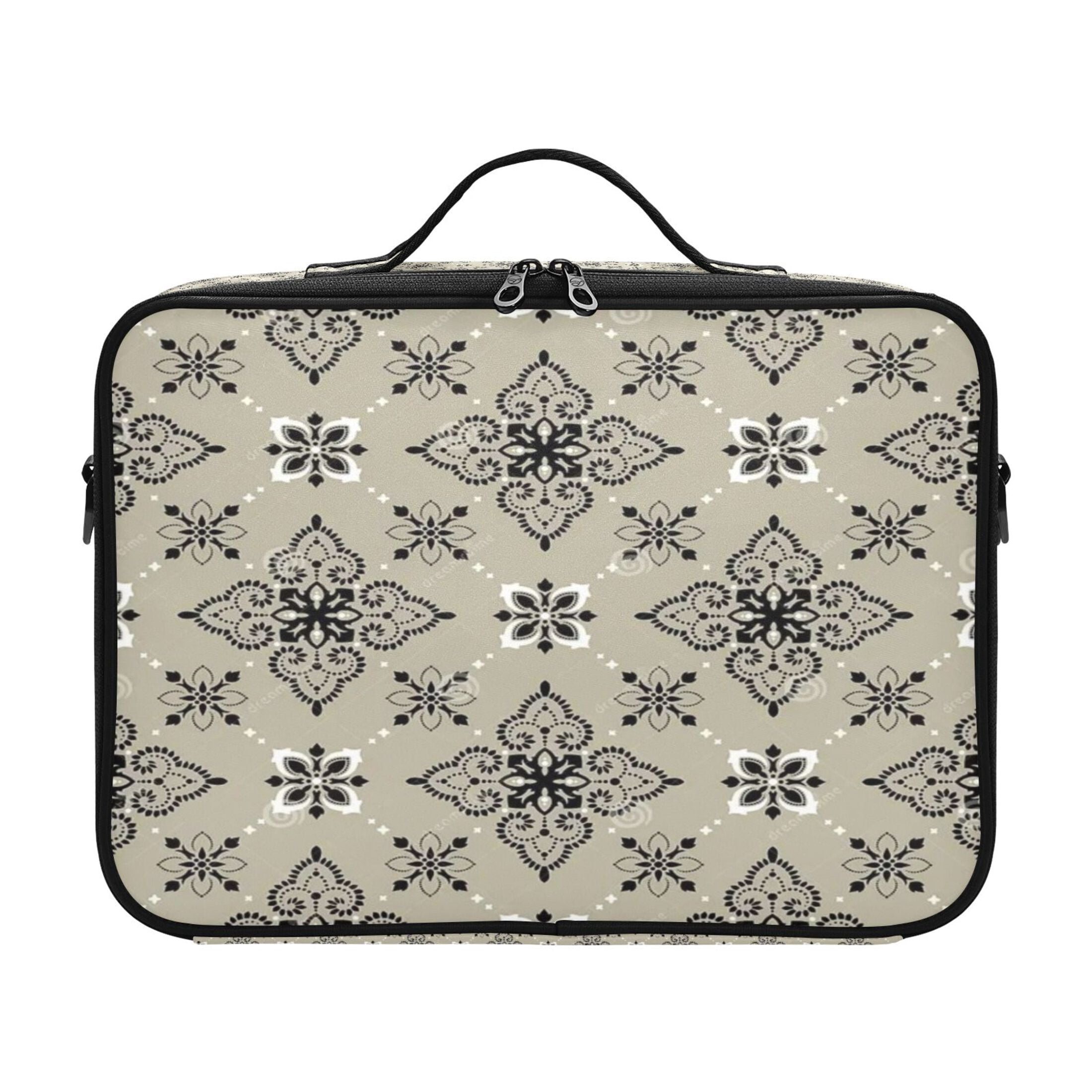 BZSMCE Makeup Cosmetic Case Organizer Portable Artist Storage Bag-Beige ...