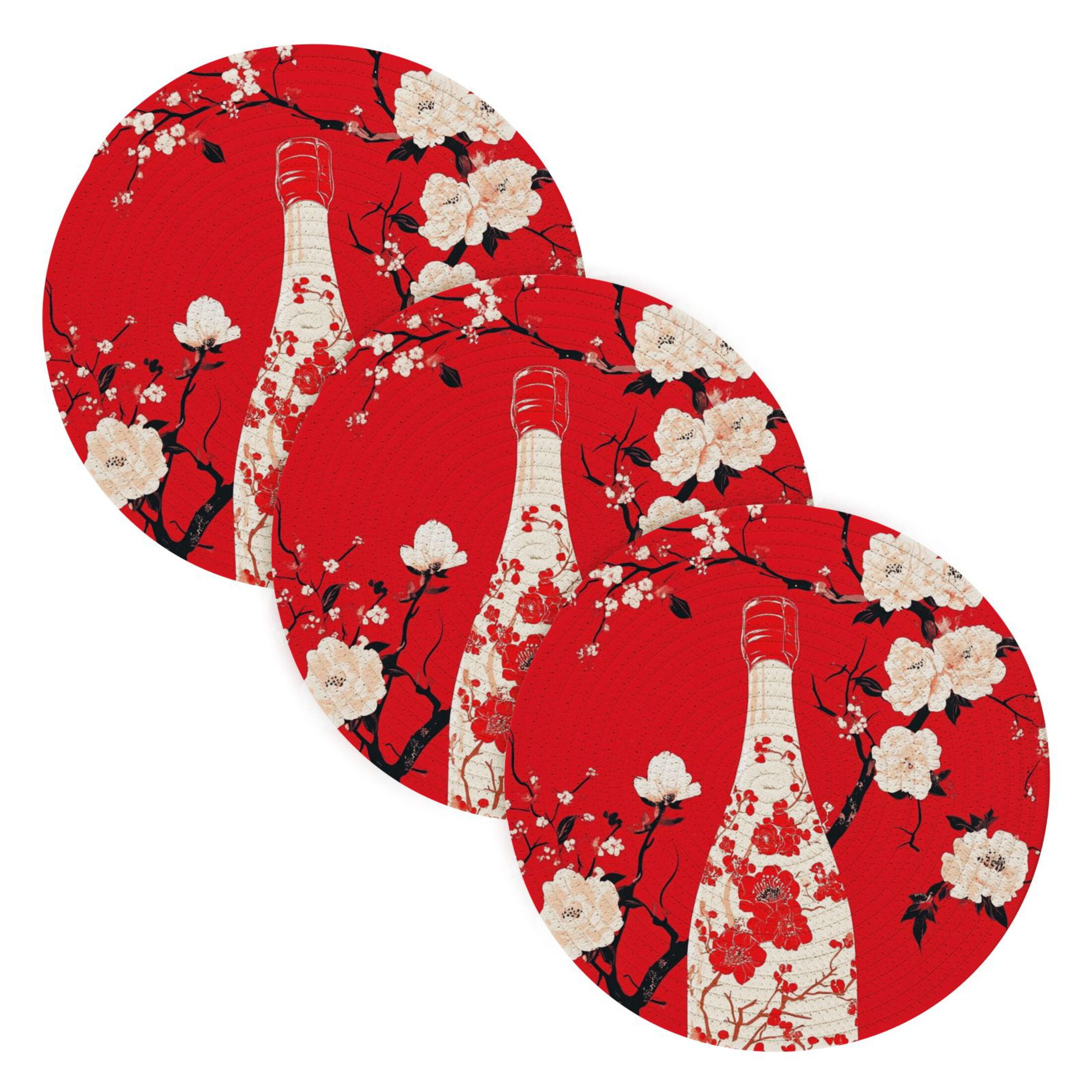 BZSMCE Mats for Pots,Pans Place Design Bottle Pattern Simple Style ...