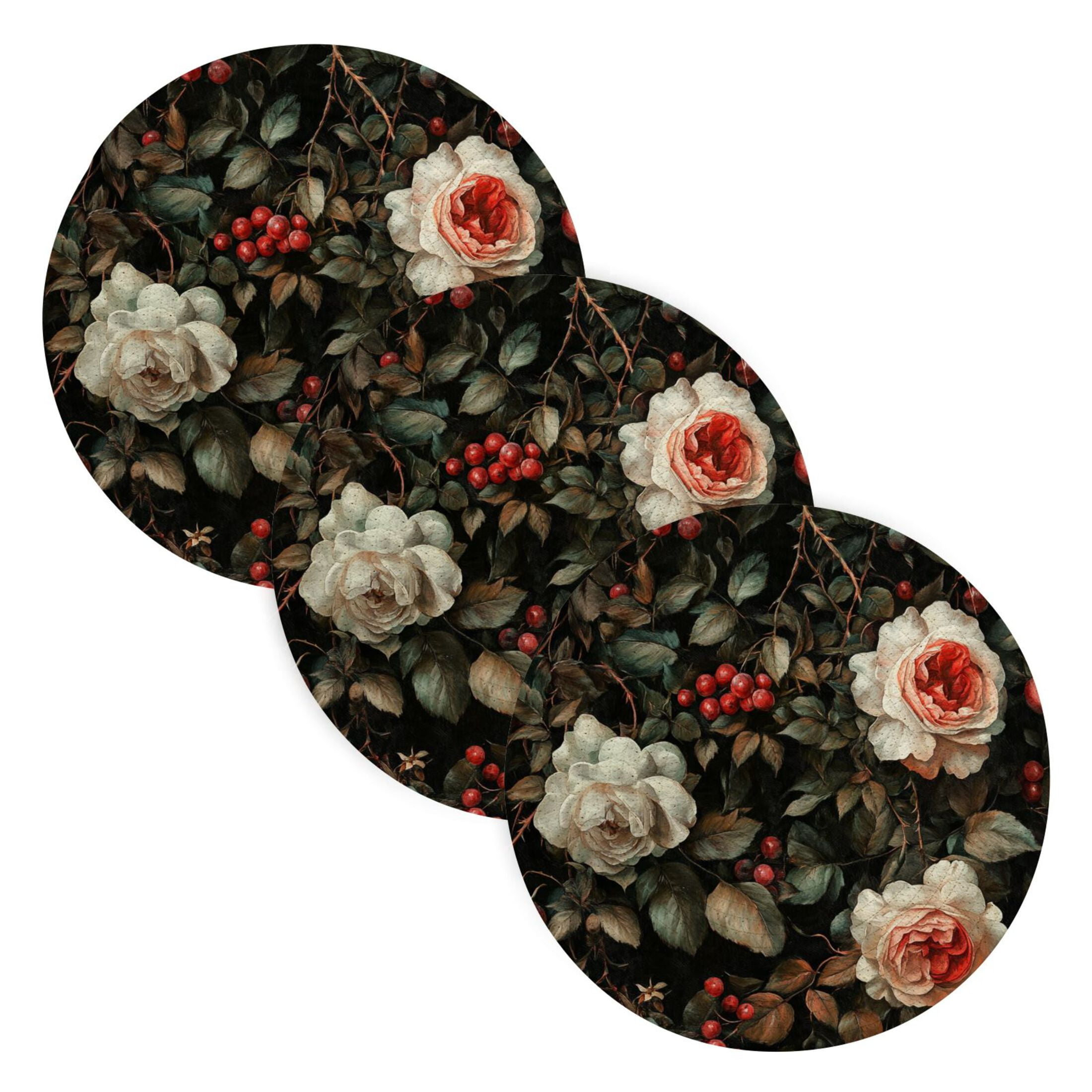 BZSMCE Mats for Pots,Pans Place Flower Painting Simple Style Pattern ...
