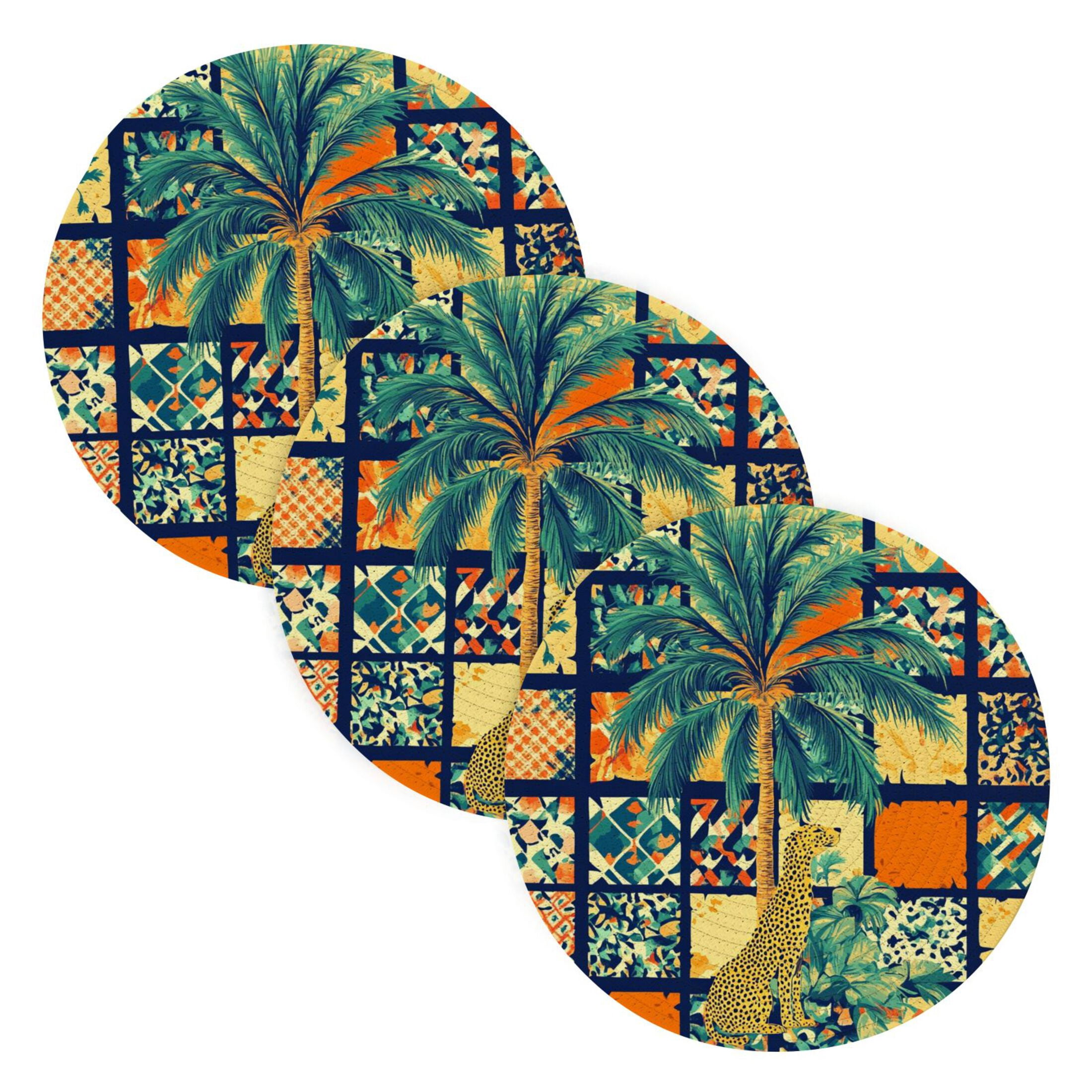 BZSMCE Mats for Pots,Pans Place Summer Ceramic Tile Pattern Simple ...