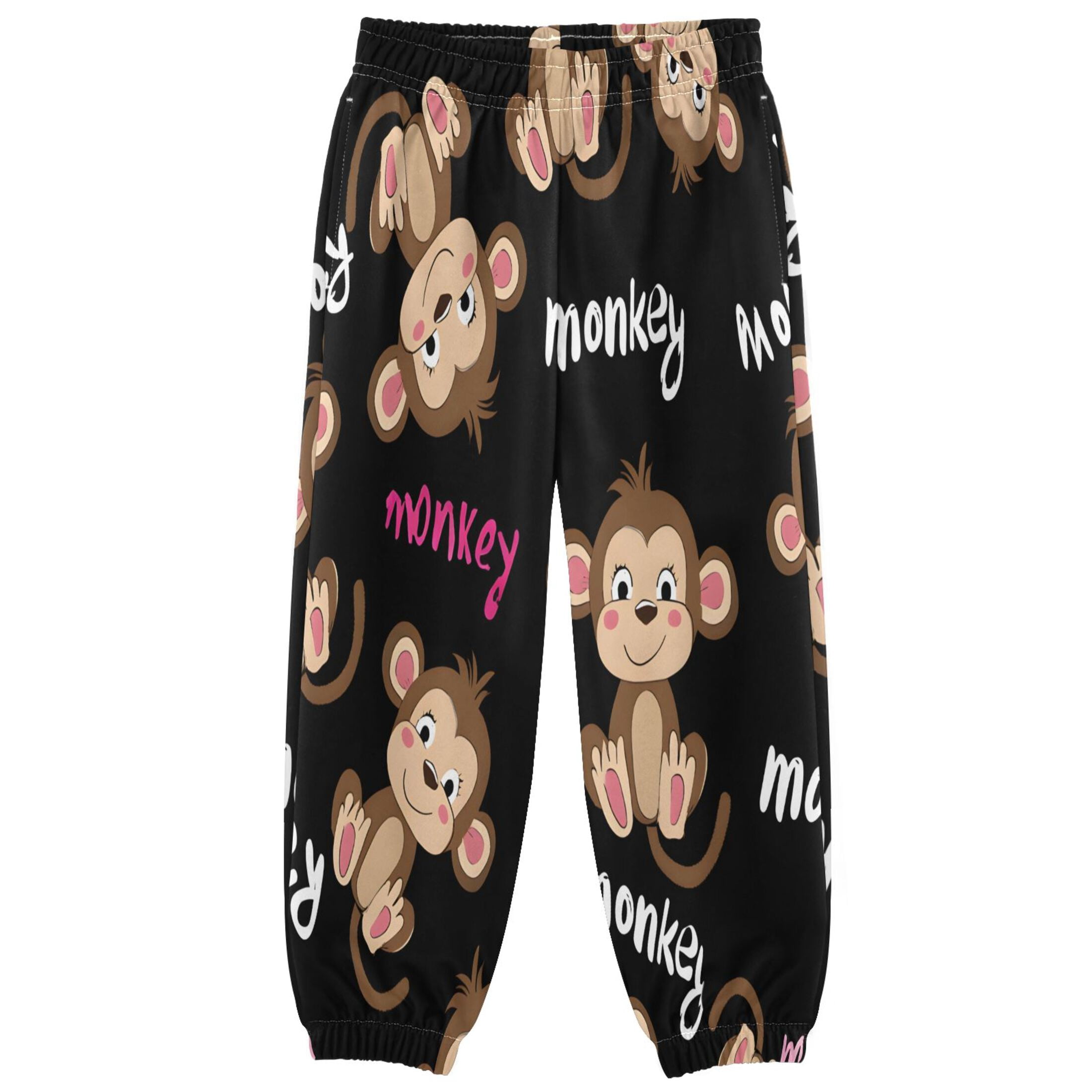BZSMCE Monkey Pattern Print Elastic Waist Jogger Pants Lightweight Wind ...