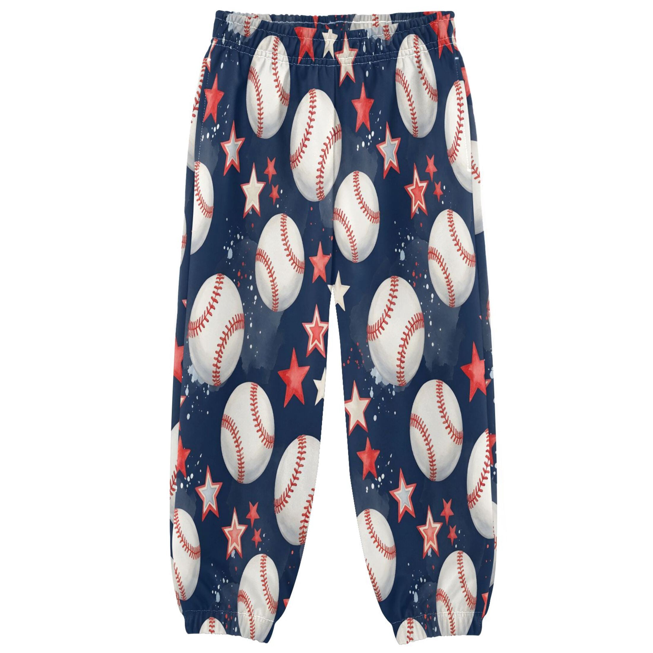 BZSMCE Nebula Baseball Pattern Print Elastic Waist Jogger Pants ...