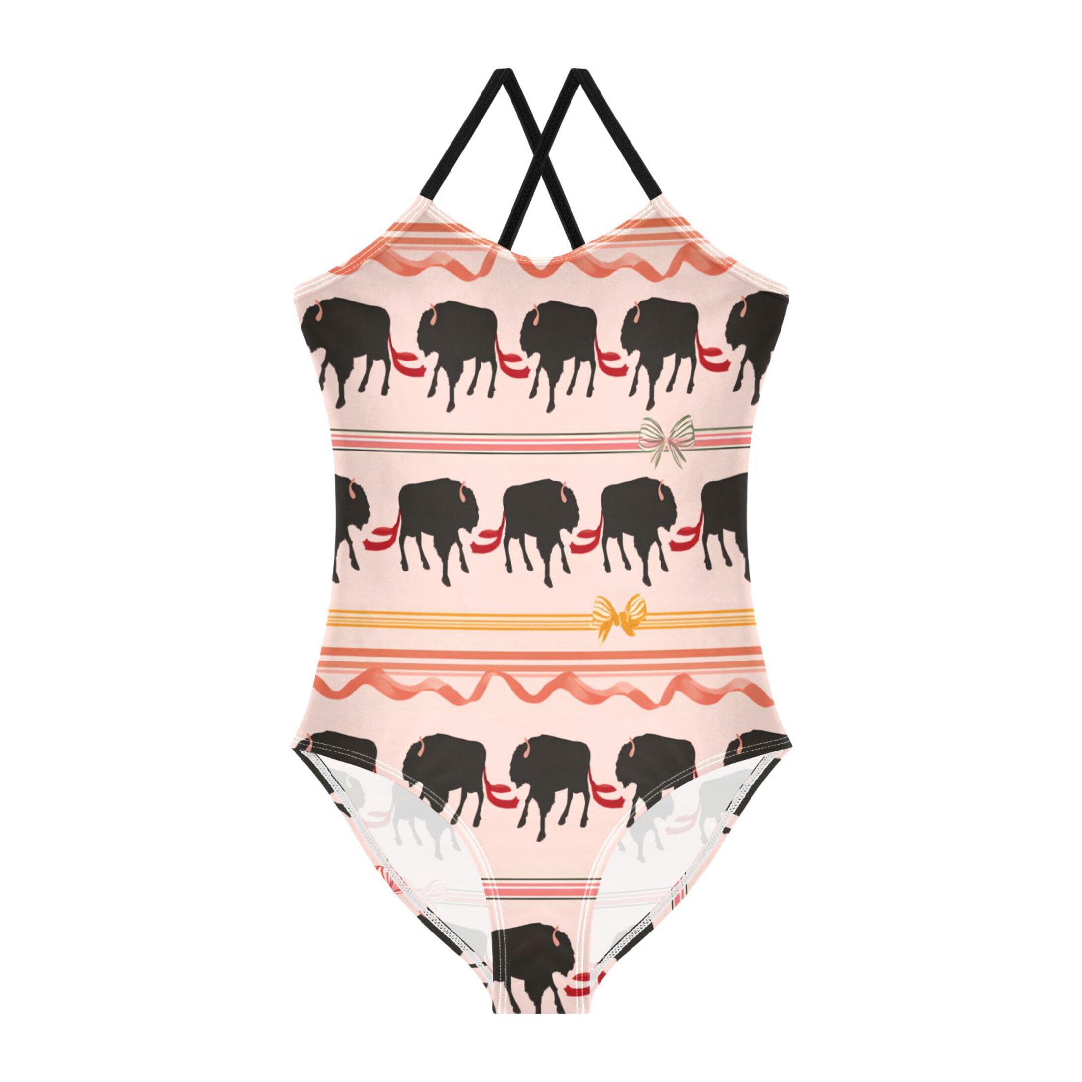 BZSMCE One-Piece Swimsuit with Crisscross StrapsFeaturing silhouettes ...