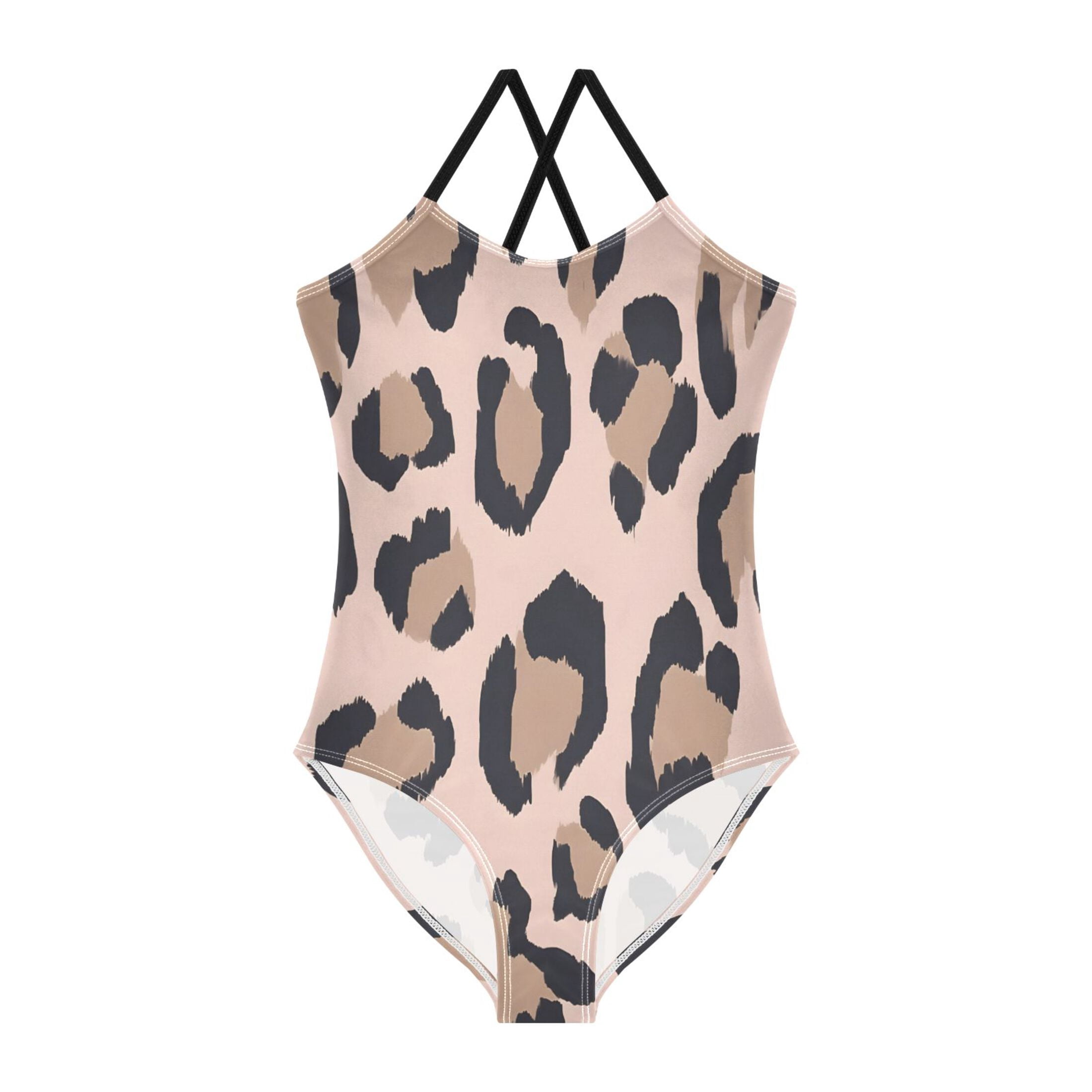 BZSMCE One-Piece Swimsuit with Crisscross StrapsPink Background With ...