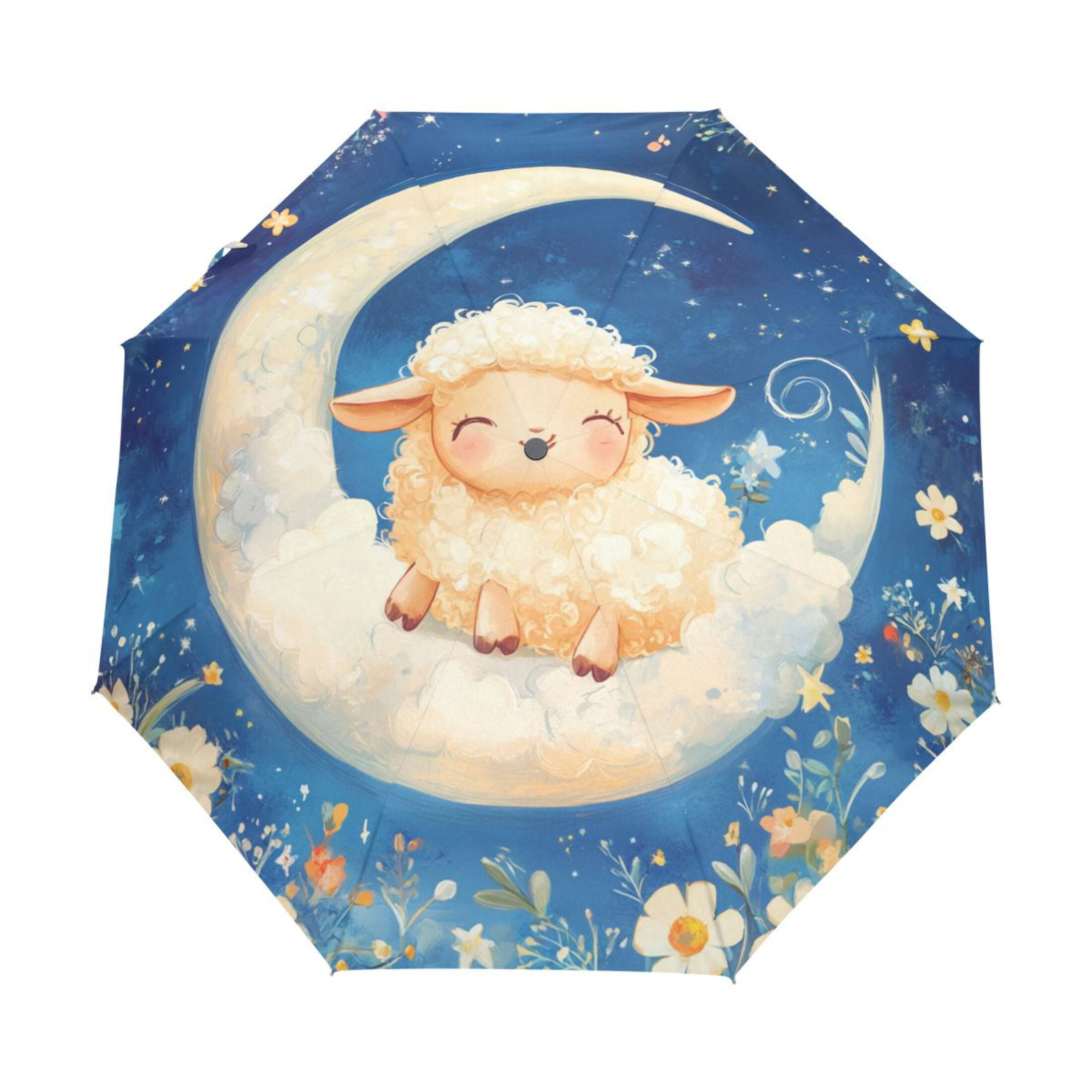 BZSMCE One-Touch Auto Open Close Rain Umbrella With Creative Celestial ...