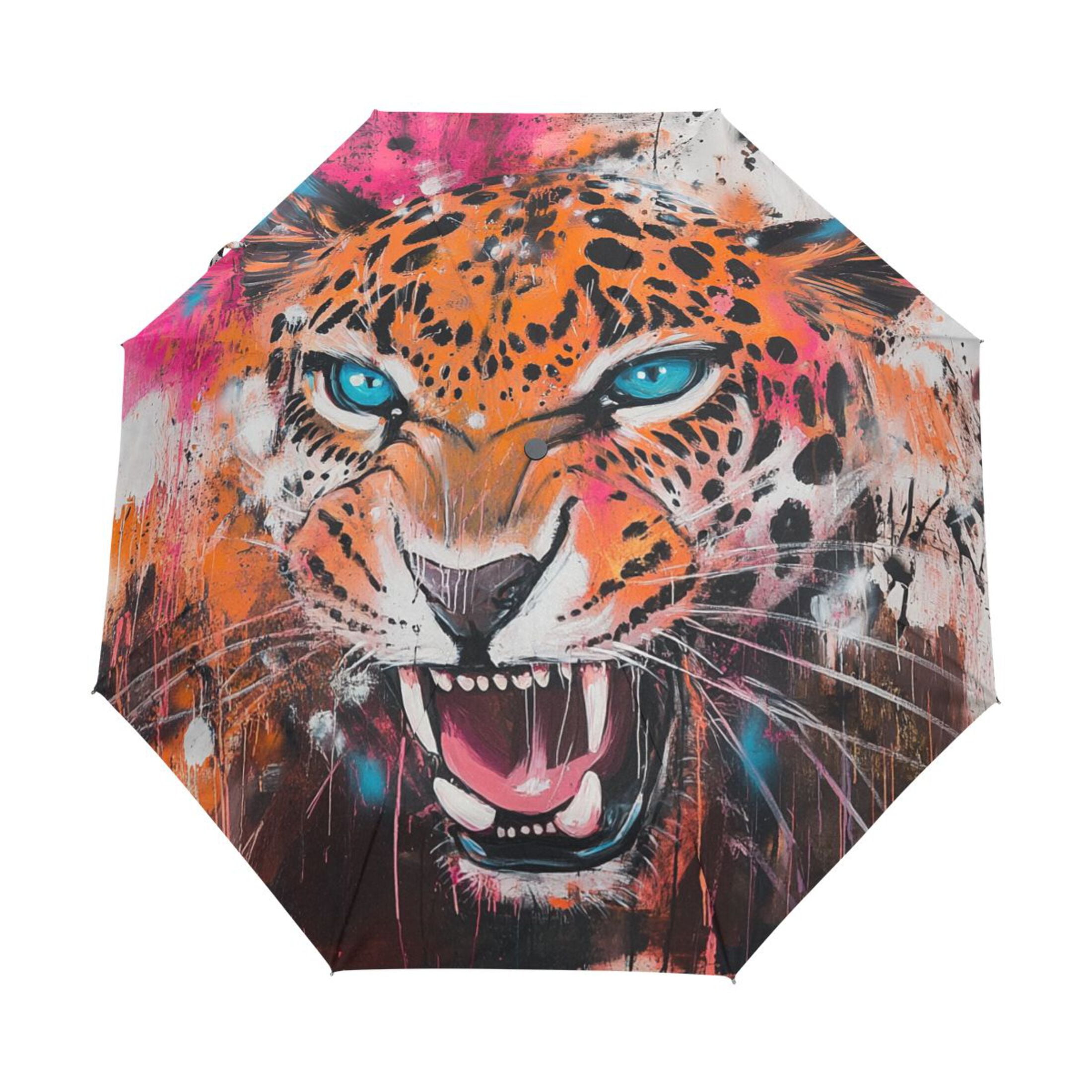 BZSMCE One-Touch Auto Open Close Rain Umbrella With Creative Fierce ...