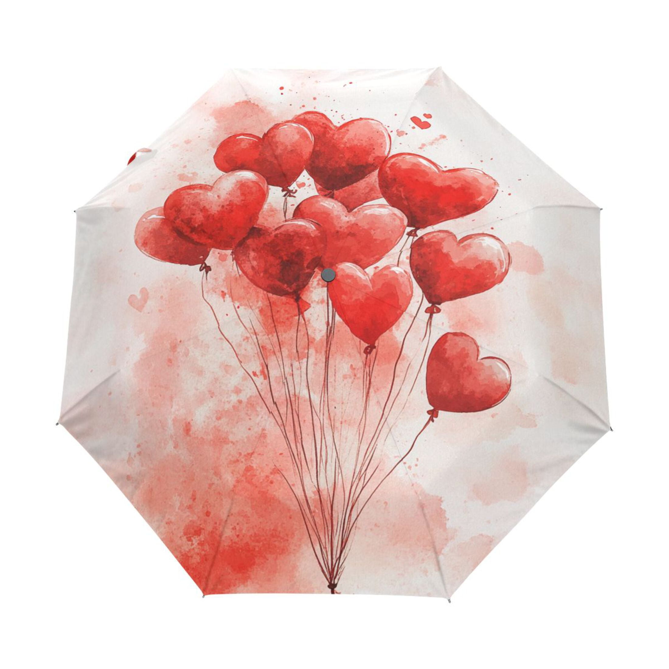 BZSMCE One-Touch Auto Open Close Rain Umbrella With Creative Heartfelt ...