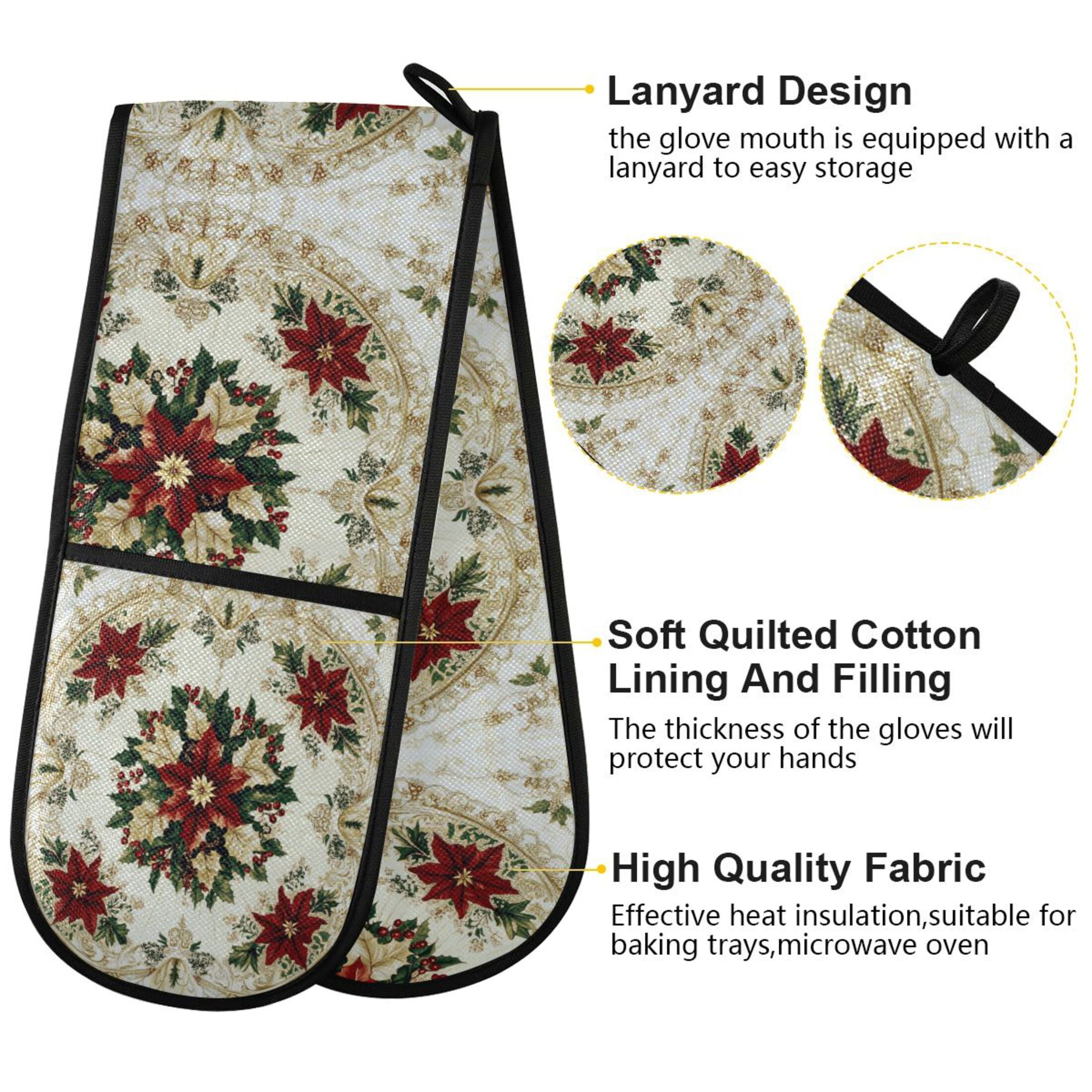 BZSMCE Oven Mitts Christmas Whimsy Creative Pattern Resistant Kitchen ...
