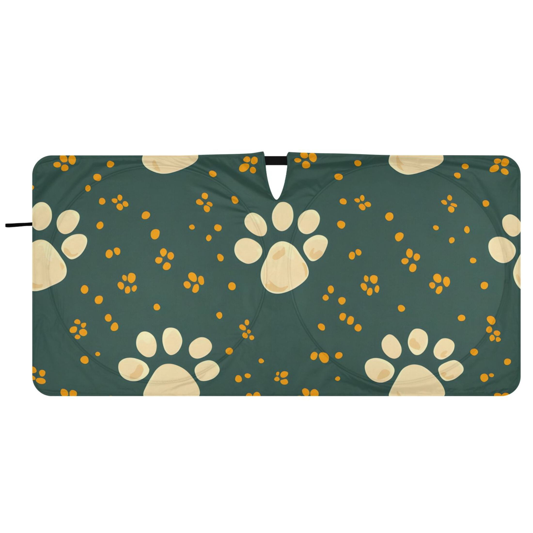 BZSMCE Paw Print Dot Pattern Shade Foldable UV Protection for Car SUV ...