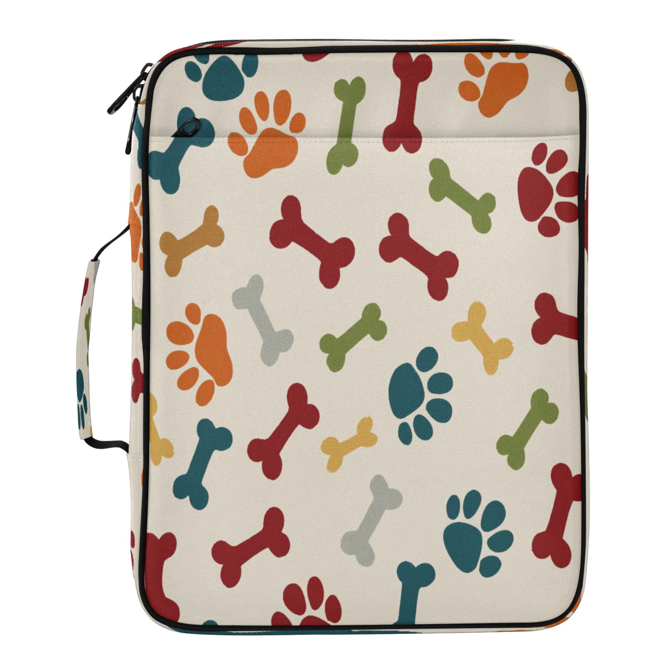 BZSMCE Paw Prints Bones Pattern Pattern Water-Resistant Filing Folder ...