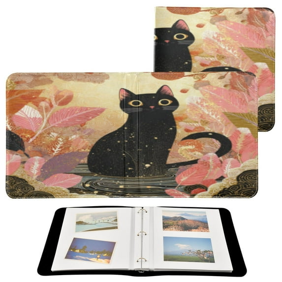 BZSMCE Photo Album Book Scrapbooking Autumn Black Cat Printed Picture ...