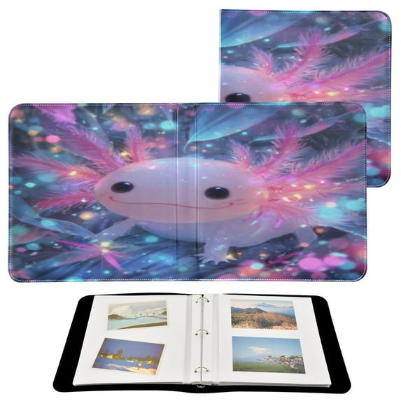 BZSMCE Photo Album Book Scrapbooking Axolotl in Sparkle Printed Picture ...