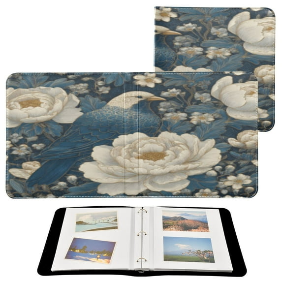 BZSMCE Photo Album Book Scrapbooking Azure Silk Birds Printed Picture ...