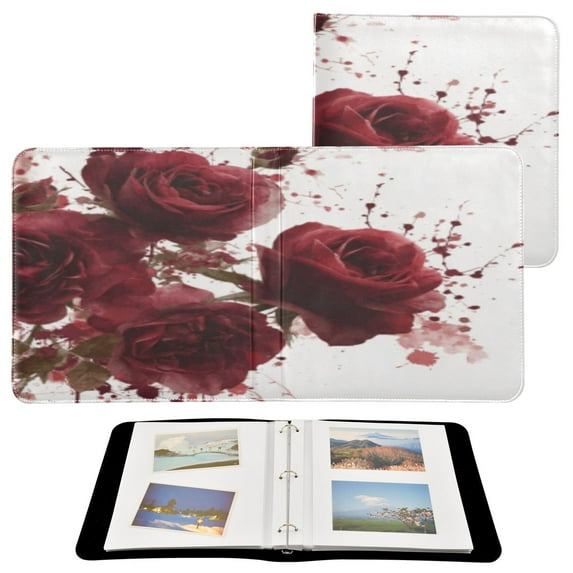 BZSMCE Photo Album Book Scrapbooking Blood-red Roses with Splatter ...