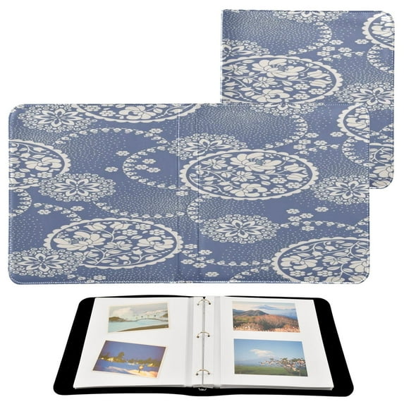 BZSMCE Photo Album Book Scrapbooking Blue Lace Printed Picture Album ...