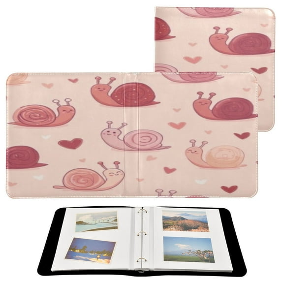 BZSMCE Photo Album Book Scrapbooking Blush Snail Heart Printed Picture ...