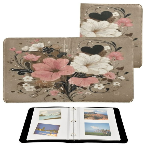 BZSMCE Photo Album Book Scrapbooking Bohemian Floral Heart Collage ...