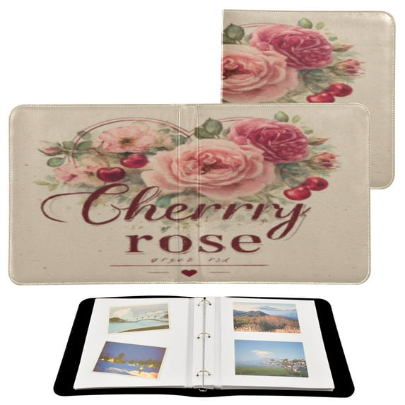 BZSMCE Photo Album Book Scrapbooking Cherry Rose Design Printed Picture ...