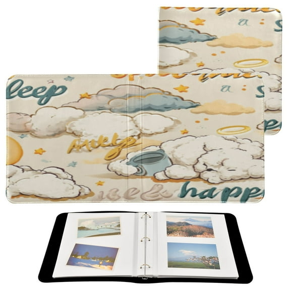 BZSMCE Photo Album Book Scrapbooking Cloudy Inspirational Wordscape ...