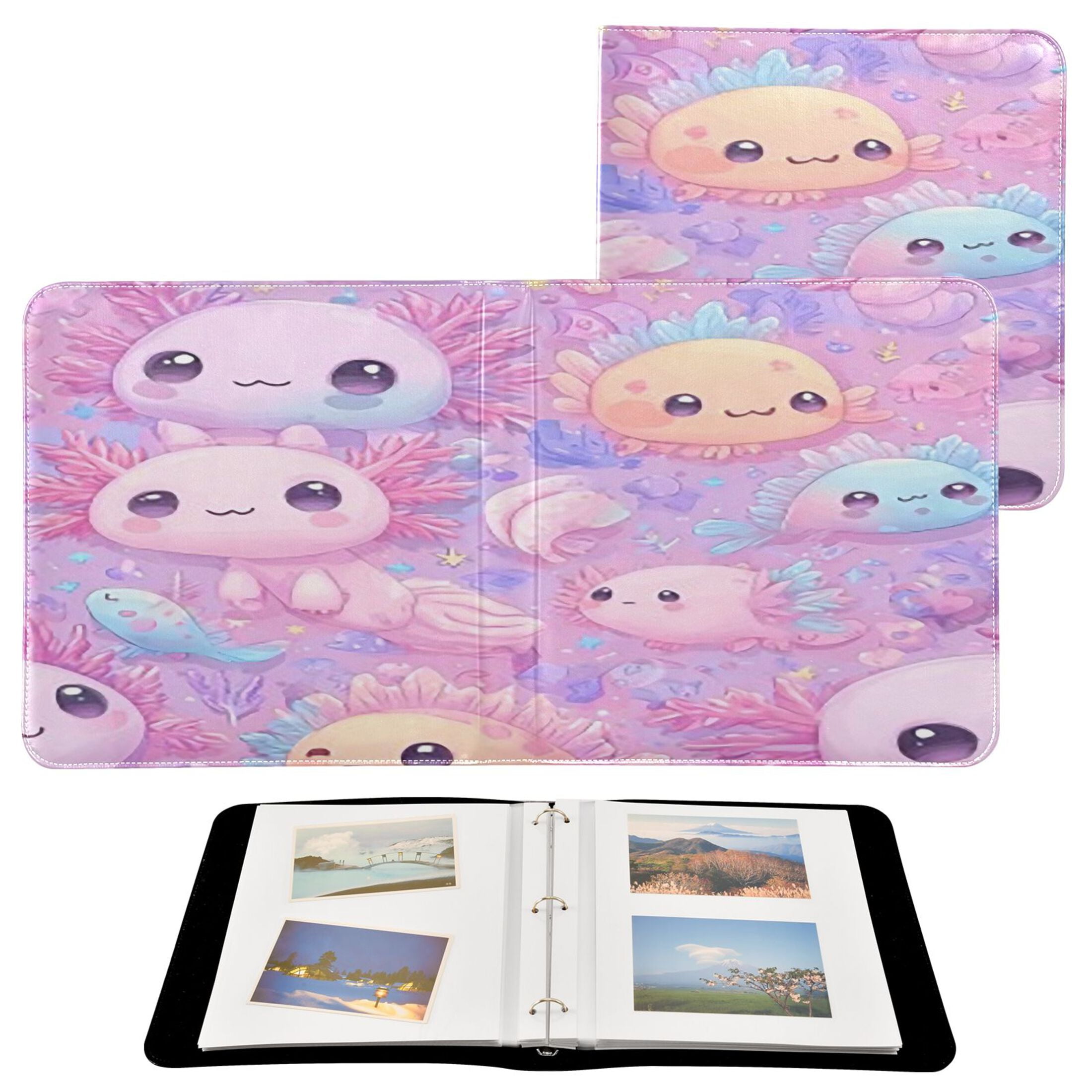 BZSMCE Photo Album Book Scrapbooking Colored Cute Fish Printed Picture ...