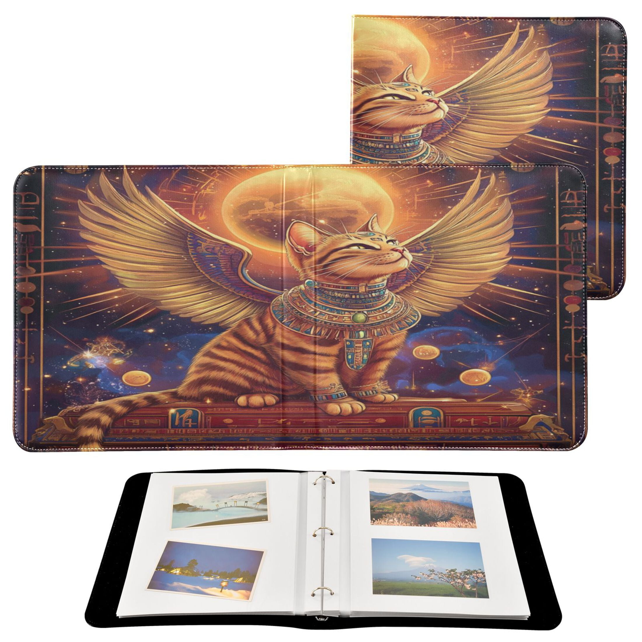 BZSMCE Photo Album Book Scrapbooking Cute Wing Cat Printed Picture ...