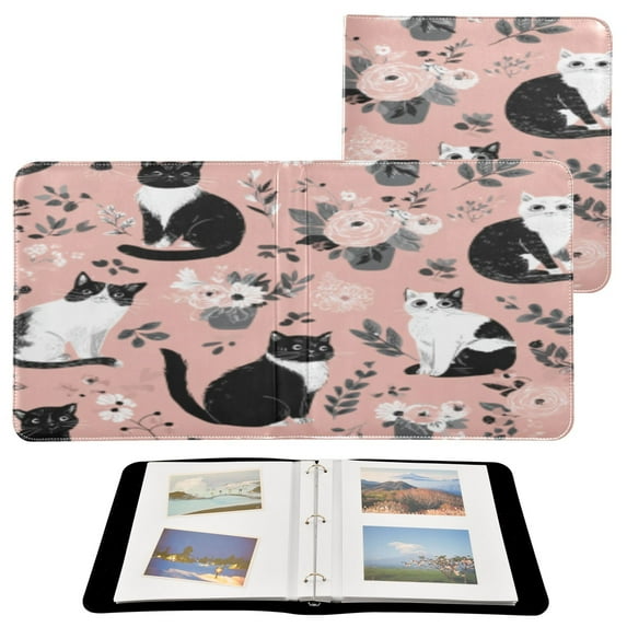 BZSMCE Photo Album Book Scrapbooking Floral Feline Gathering Printed ...