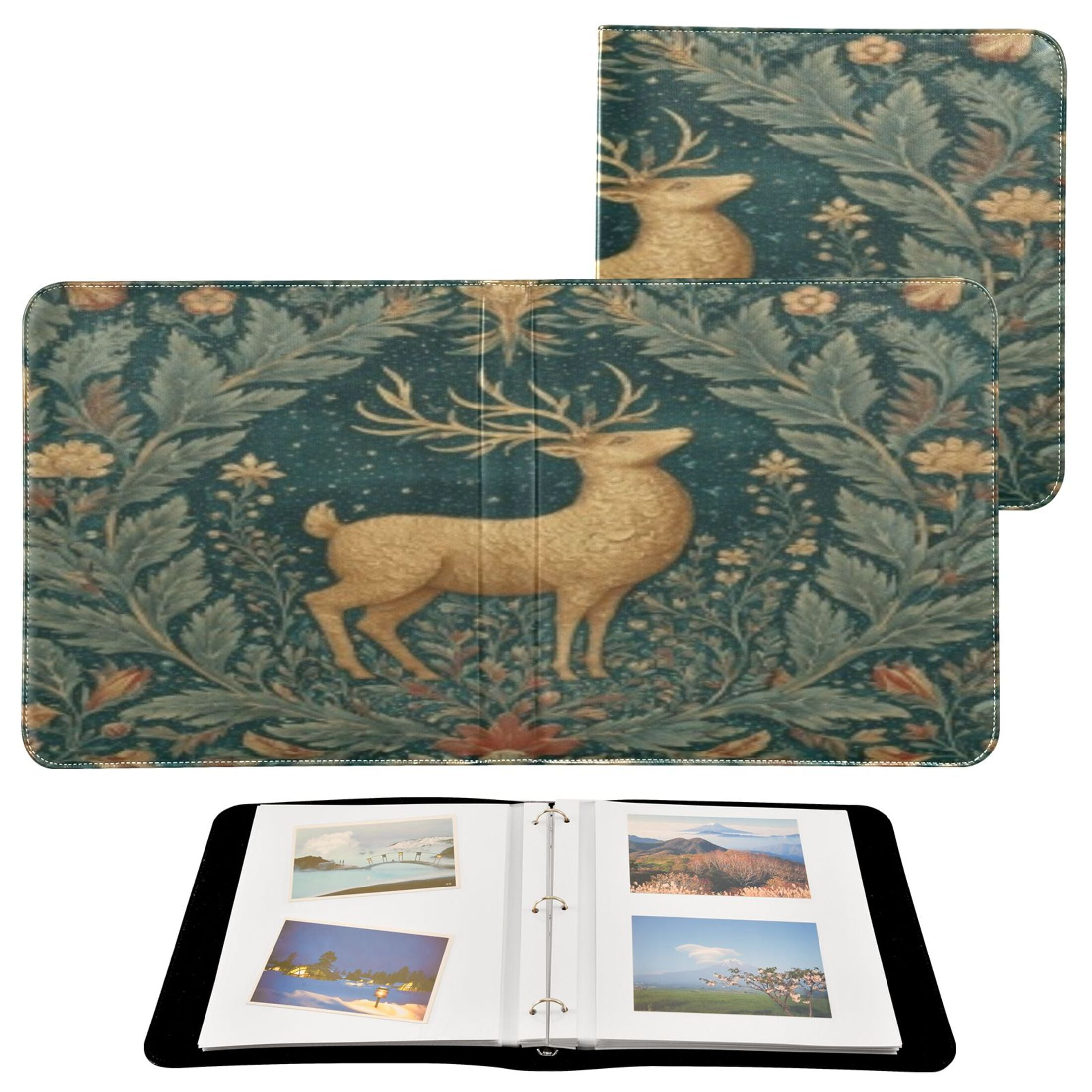 BZSMCE Photo Album Book Scrapbooking Gilded Stag Tapestry Printed ...