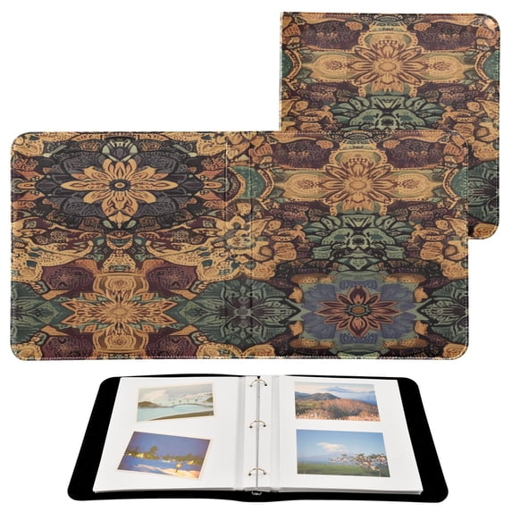 YAZAOO Photo Album Book Scrapbooking Golden Mandala Mosaic Printed ...
