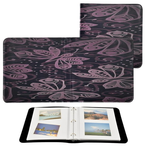 BZSMCE Photo Album Book Scrapbooking Midnight Butterfly Lace Printed ...