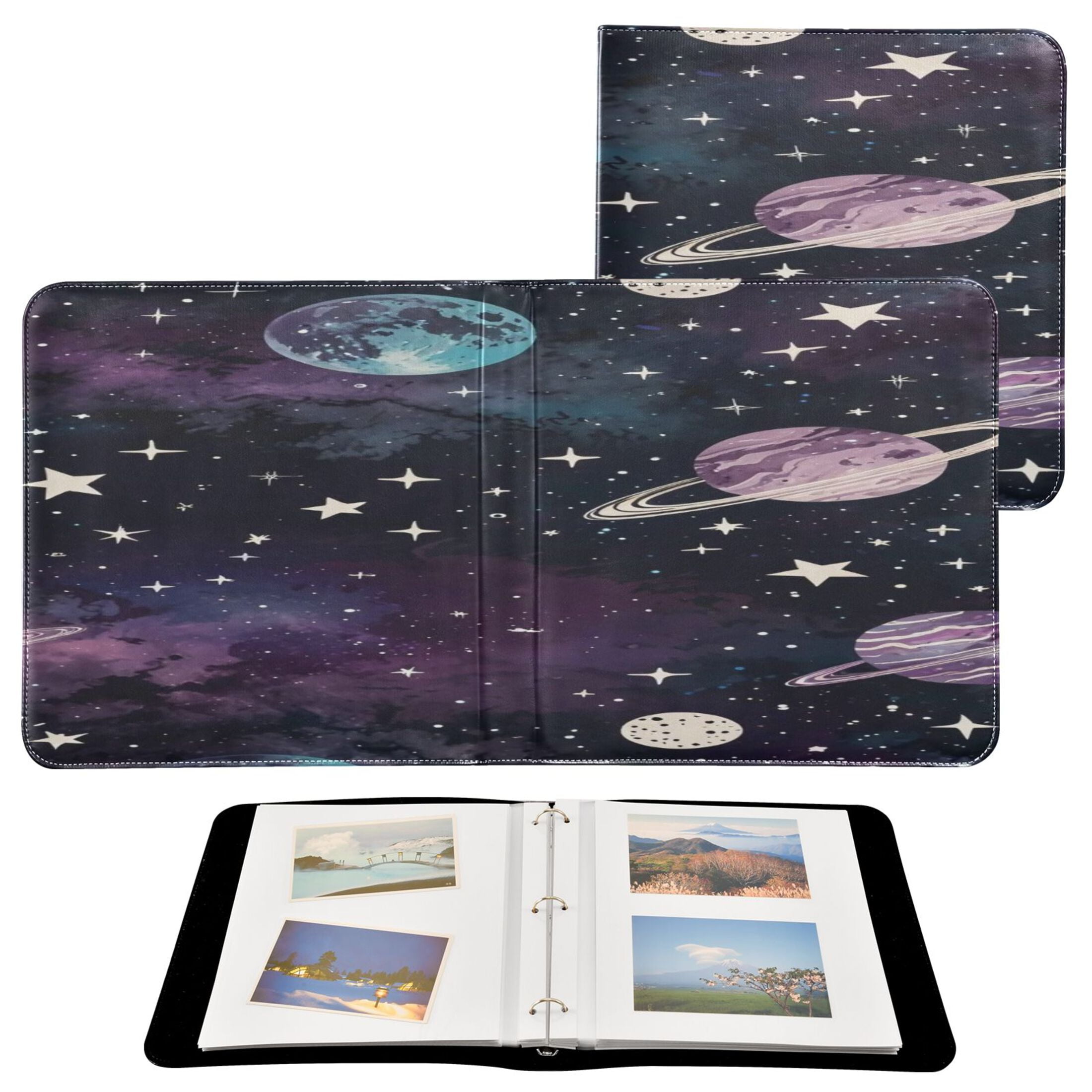 BZSMCE Photo Album Book Scrapbooking Night Sky Mosaic Printed Picture ...