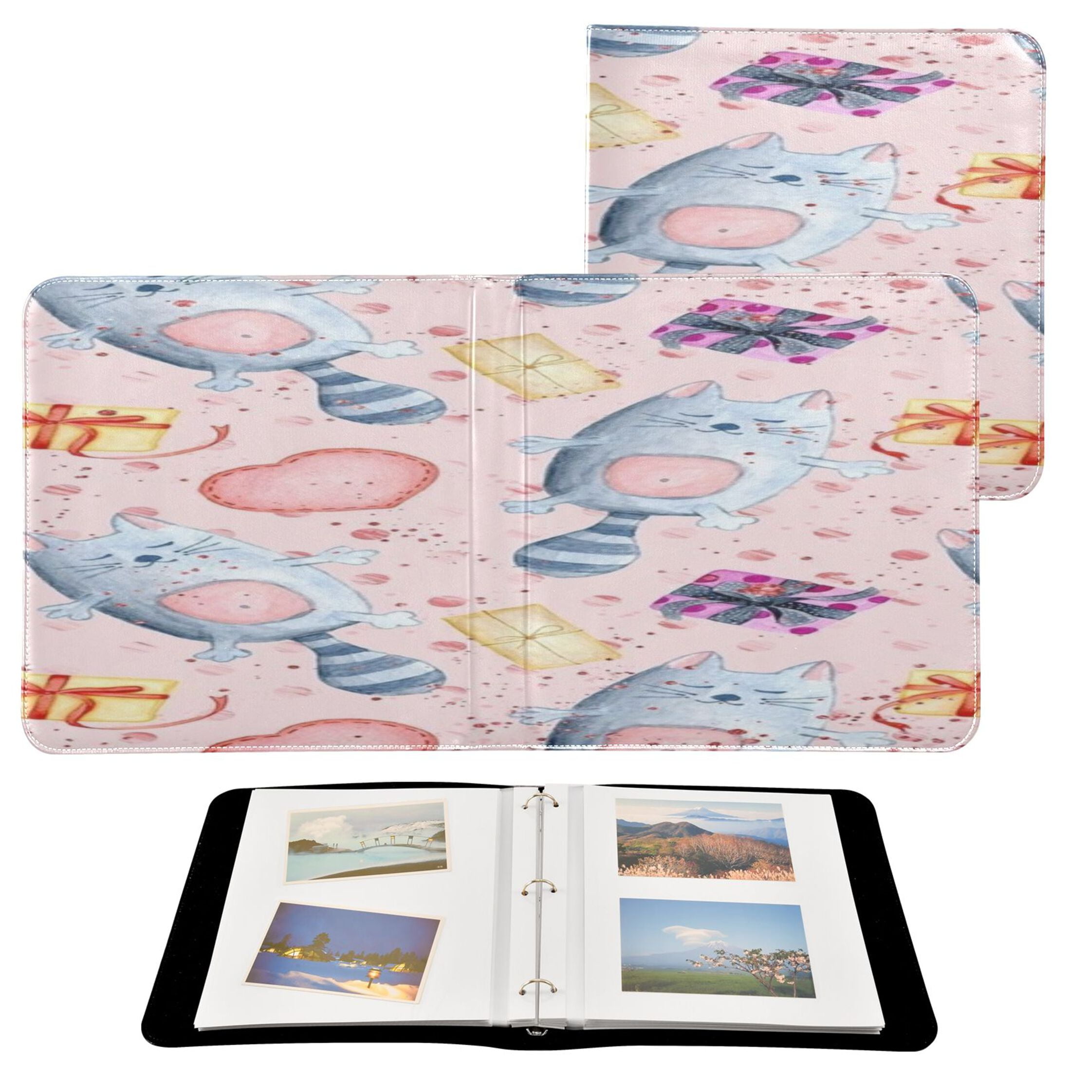 BZSMCE Photo Album Book Scrapbooking Pastel Cat Gift Carnival Printed ...