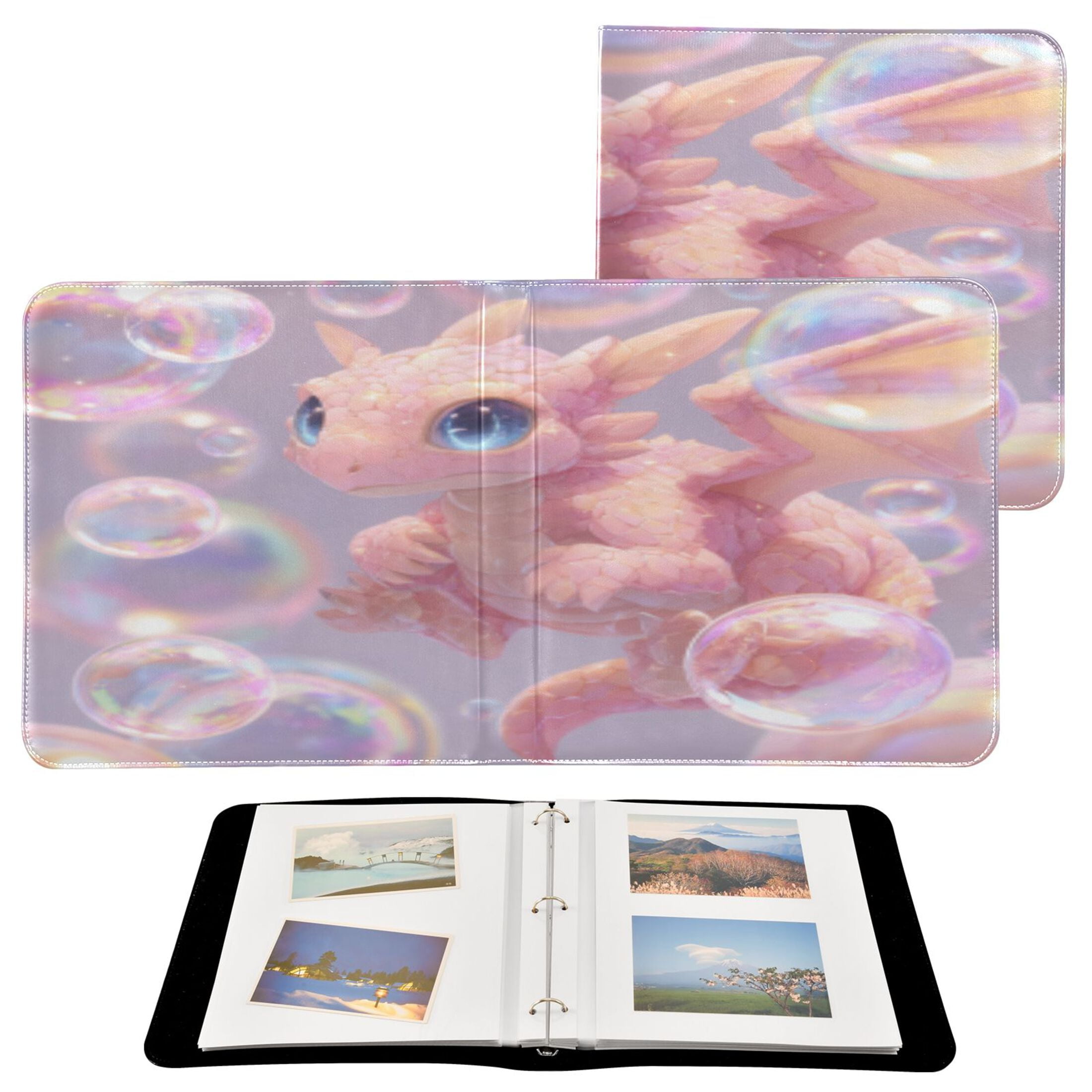 BZSMCE Photo Album Book Scrapbooking Pastel Dragon's Bubbly Fantasy ...