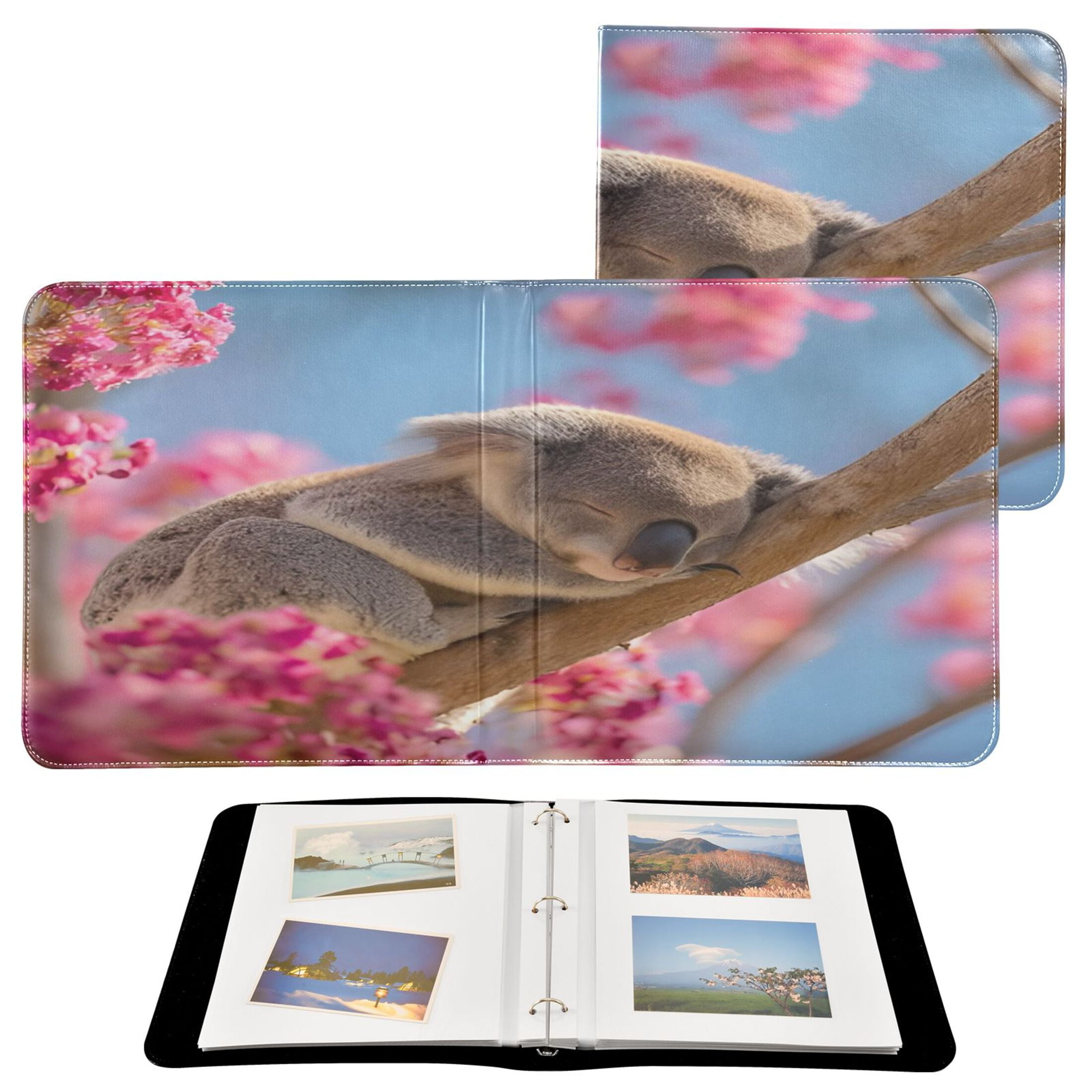 BZSMCE Photo Album Book Scrapbooking Pink Bloom Koala Printed Picture ...