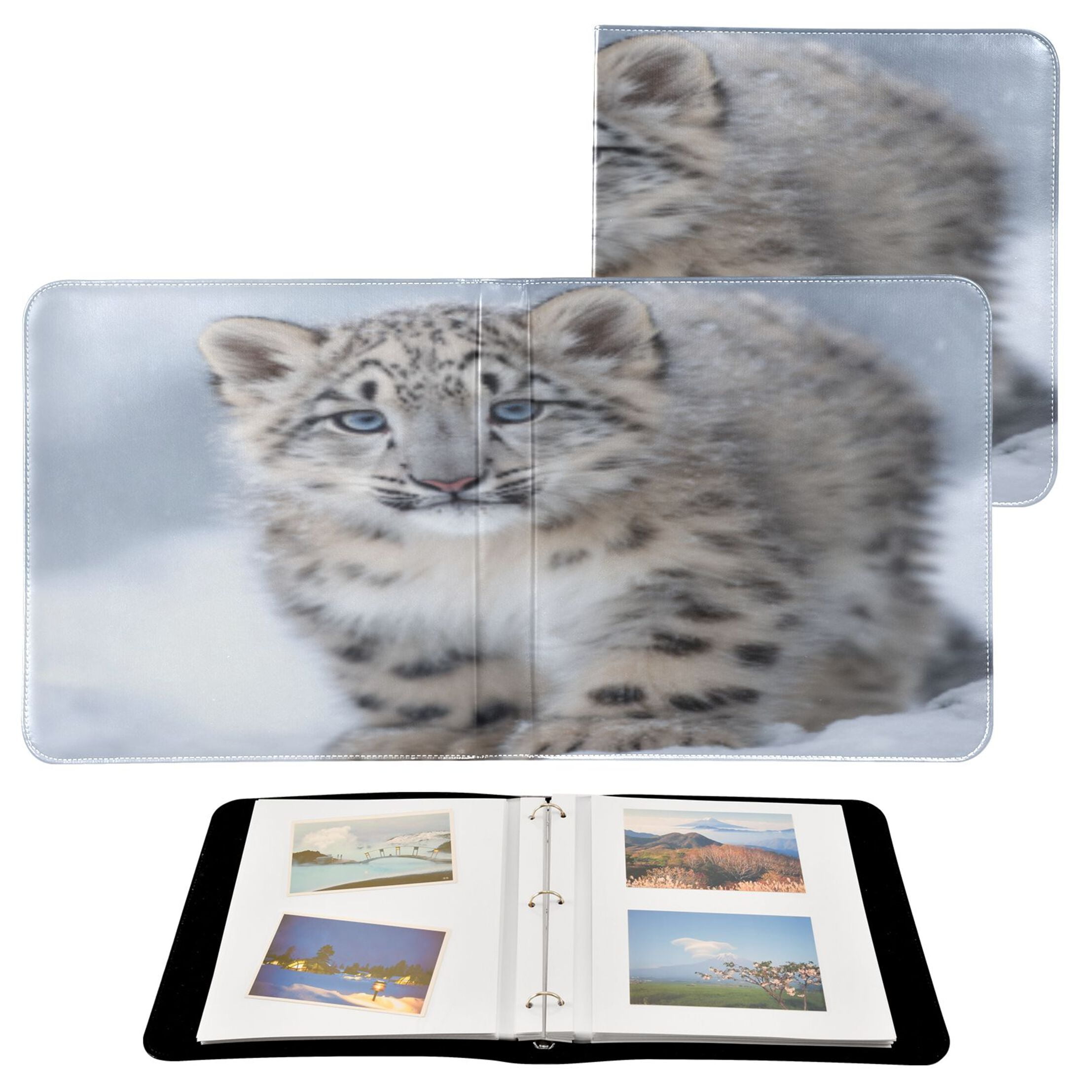 BZSMCE Photo Album Book Scrapbooking Snow Leopard Cub Wonder Printed ...