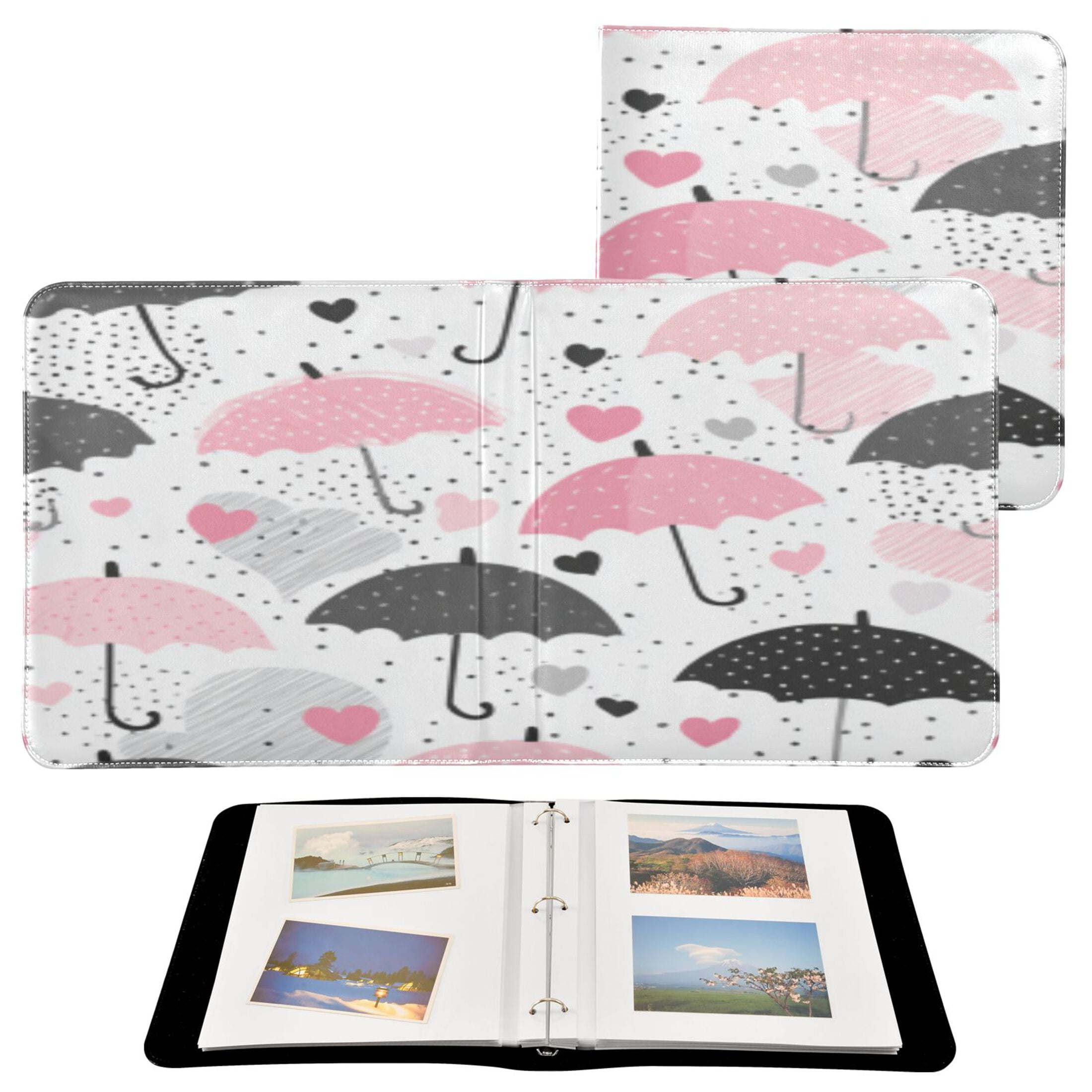 BZSMCE Photo Album Book Scrapbooking Umbrella Heart Pastel Mosaic ...