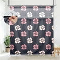 BZSMCE Planar Floral Pattern Pattern Bathroom Shower Curtain Set with ...