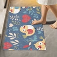 BZSMCE Plant Leaves Bird Pattern Pattern 2-Piece Non-Slip Absorbent ...