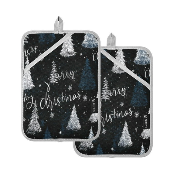BZSMCE Pot Holder Oven Mitts Cooking Baking Christmas Tree Whisper ...