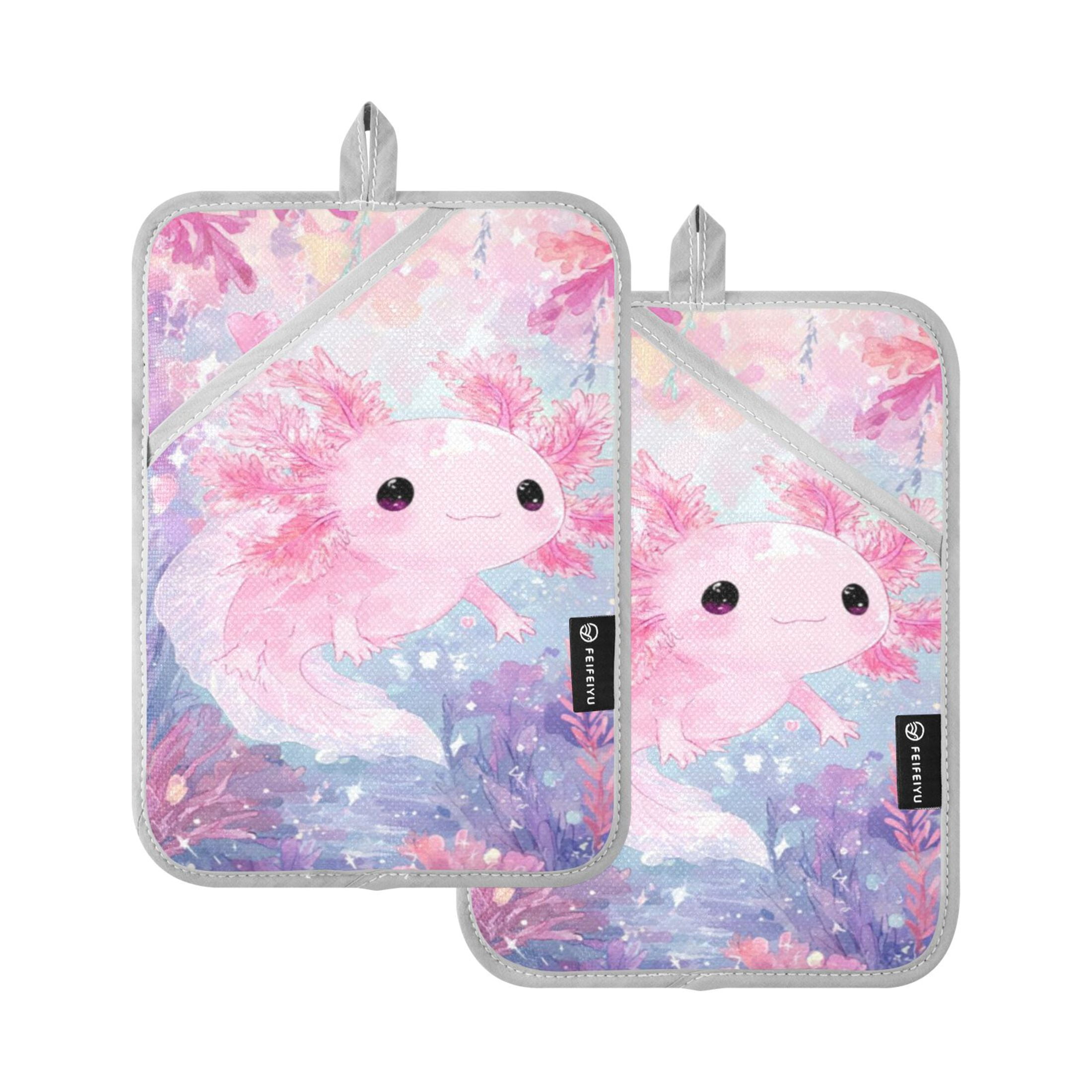 BZSMCE Pot Holder Oven Mitts Cooking Baking Pink Fish Waterworld ...