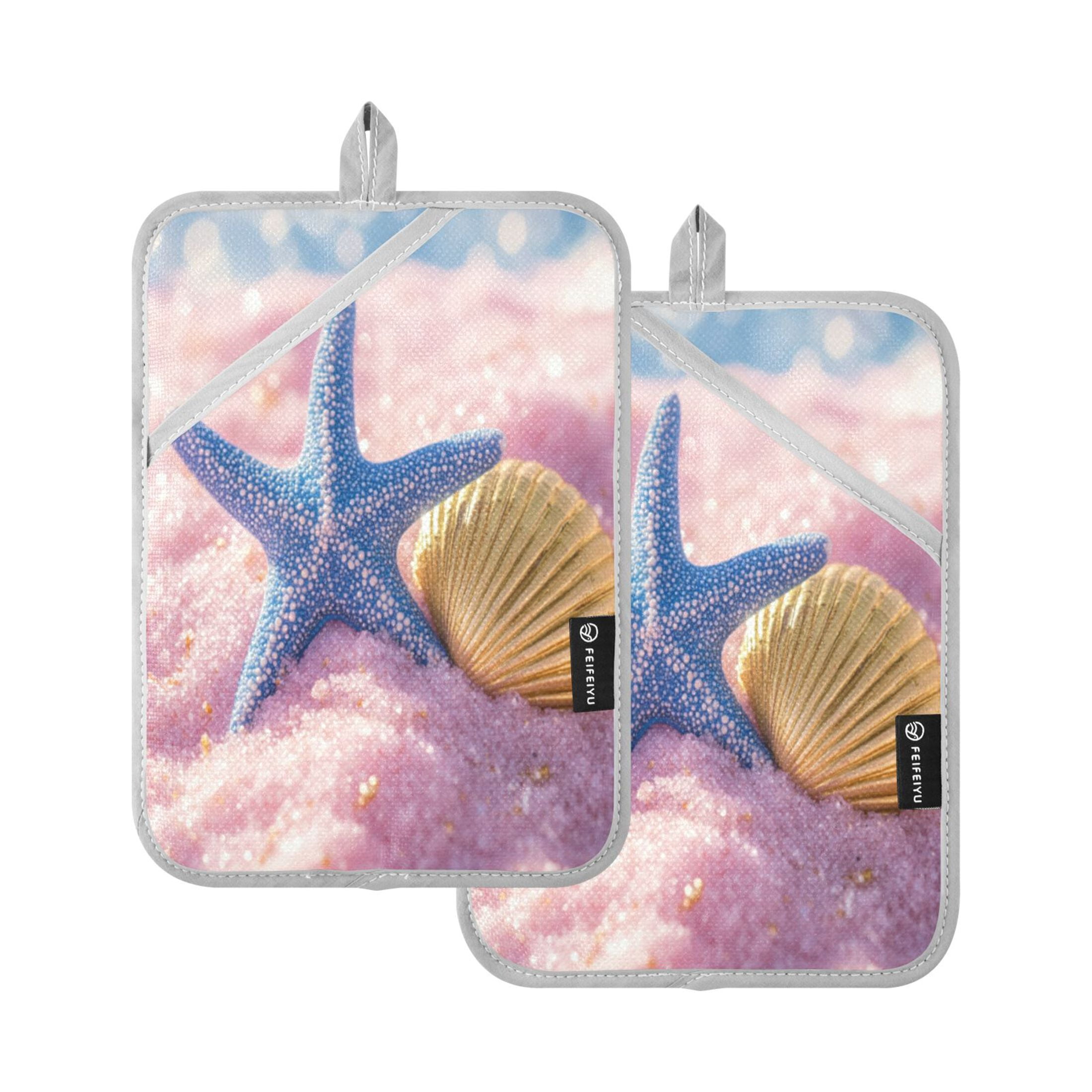 BZSMCE Pot Holder Oven Mitts Cooking Baking Starry Starfish Creative ...