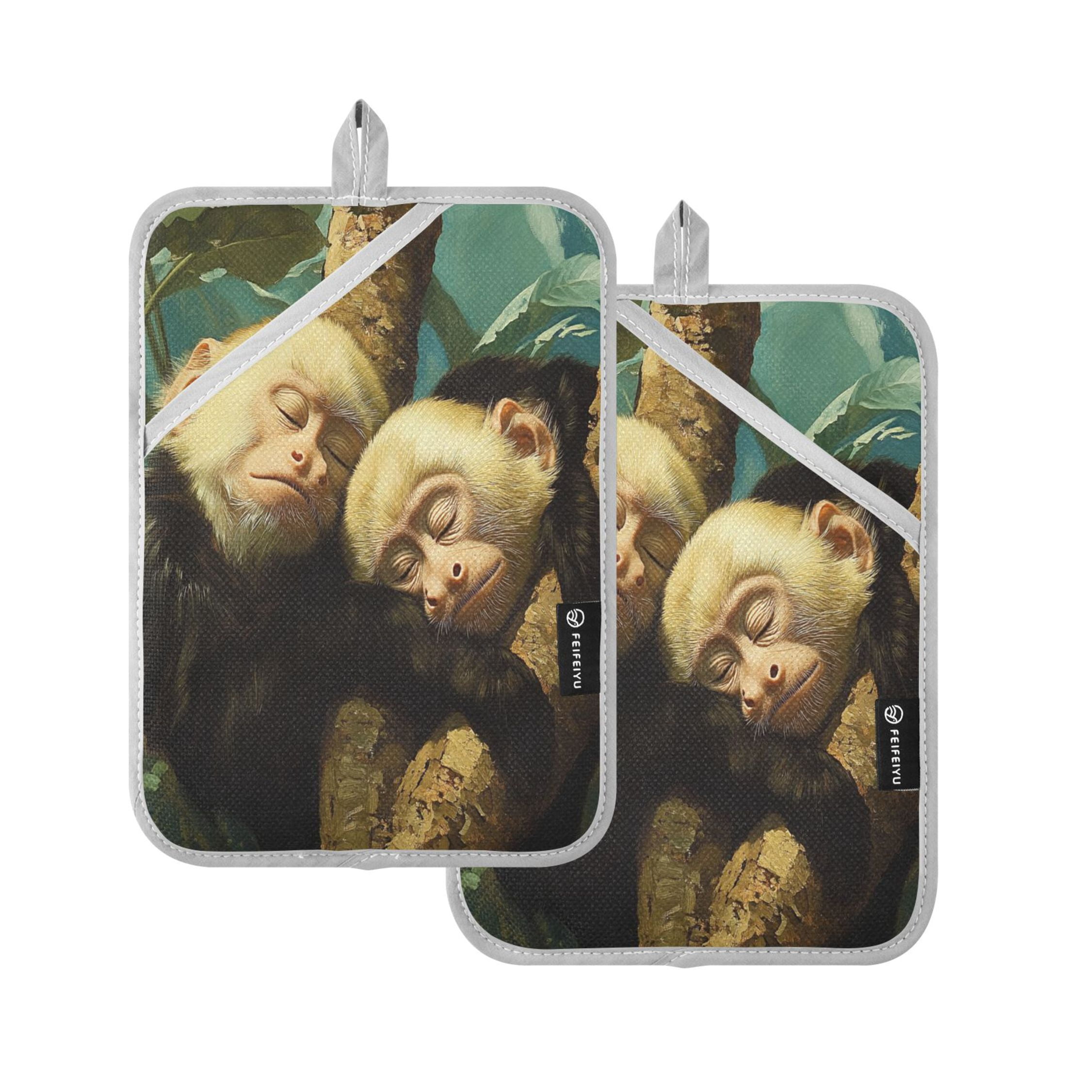 BZSMCE Pot Holder Oven Mitts Cooking baking Ffyy3_a_painting_of_two ...