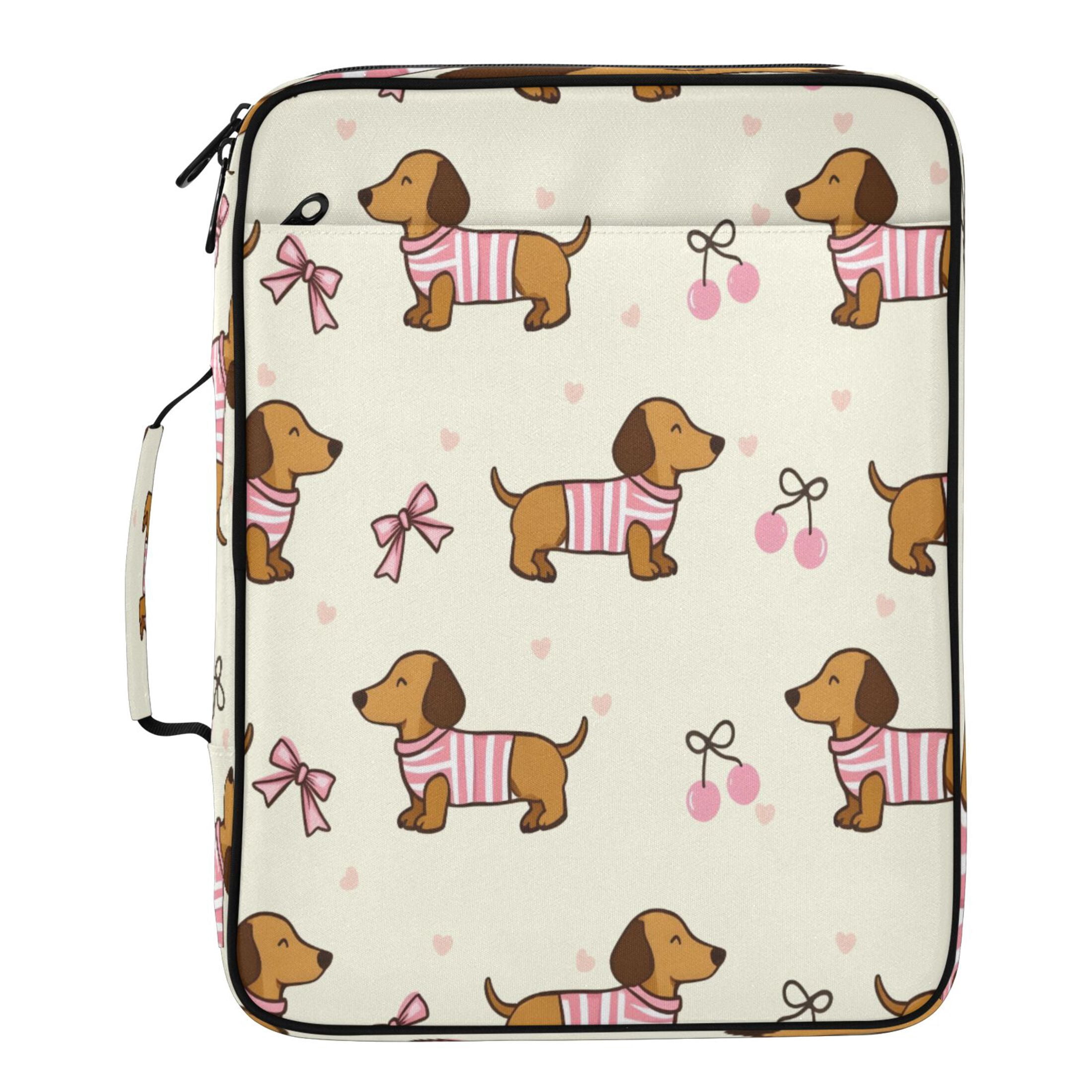 BZSMCE Puppy White Clothes Cherry Bow Pattern Water-Resistant Filing ...