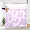 BZSMCE Purple Coral Purple Background Pattern Pattern Bathroom Shower ...