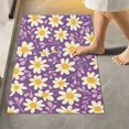 BZSMCE Purple Daisies Leaves Pattern Pattern 2-Piece Non-Slip Absorbent ...