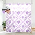 BZSMCE Purple Grape Pattern Pattern Bathroom Shower Curtain Set with ...