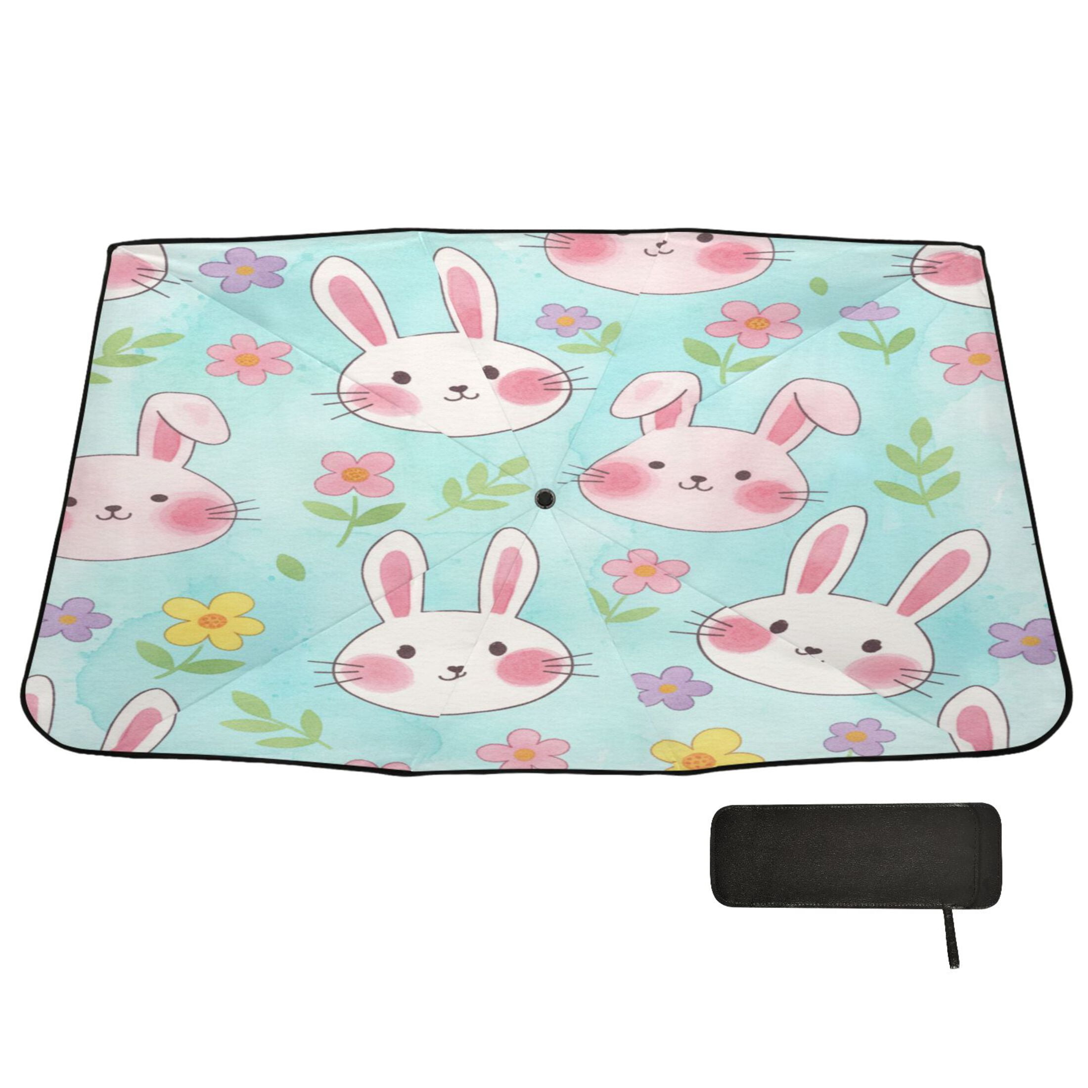 BZSMCE Rabbit Car Windshield Foldable Sunshade Umbrella UV Protection ...