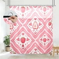 BZSMCE Raspberry Wax Apple Pattern Pattern Bathroom Shower Curtain Set ...