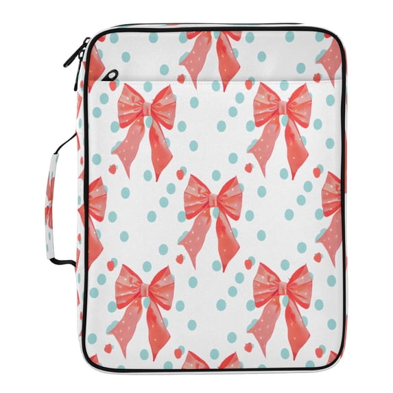 BZSMCE Red Bow Polka Dots Pattern Pattern Water-Resistant Filing Folder ...